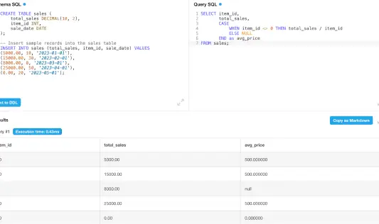 How to Avoid Dividing by Zero in MySQL - Ace your next technical interview
